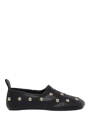 Chloé Rita Ballerina Flats Studded Leather - Black