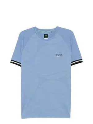 BOSS T-shirt & Vest" Logo Print Crewneck - Blue