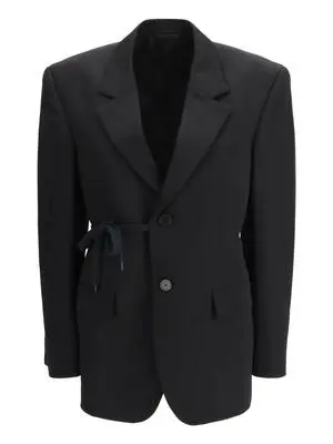 Balenciaga Barathea Wool Tailored Jacket - Black