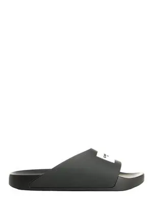 Givenchy Rubber Slides With Logo - Black