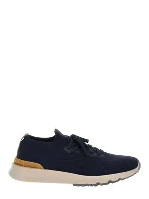 Brunello Cucinelli Knitted Low Top Sneakers - Blue