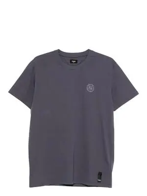 Fendi Ff Postcards Logo Print Cotton T-shirt - Blue