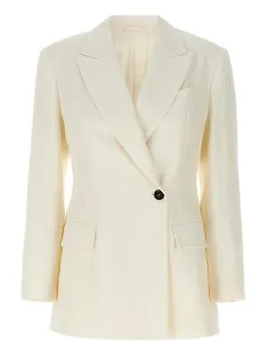BRUNELLO CUCINELLI BRUNELLO CUCINELLI Double-Breasted Blazer With Peak Lapels