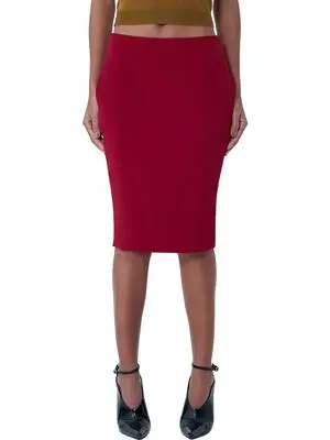 Saint Laurent High-waisted Pencil Skirt In Smooth Weave - Multicolor