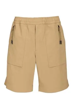 Moncler Froissé Technical Shorts - Cream