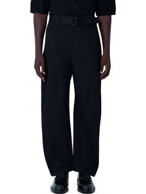 LEMAIRE Twisted Cotton Pants - Black
