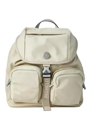 Moncler Nylon Backpack With Buckle Closure - Cream