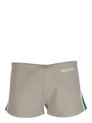 Miu Miu Logo Detail Athletic Shorts - Multicolor