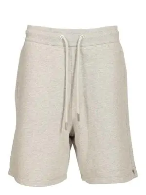 Ami Cotton Fleece De Coeur Shorts - Gray