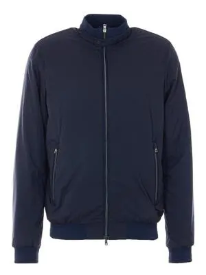 Herno HERNO Zip-Up Turtleneck Jacket Blue