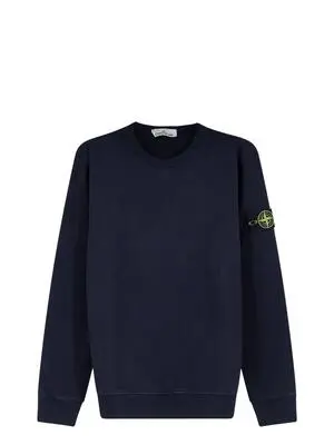 Stone Island Stone Island Organic Cotton Crewneck Sweatshirt With Logo Patch Multicolor