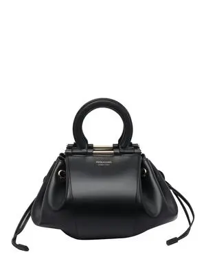 FERRAGAMO Gancini Bucket Bag - Black