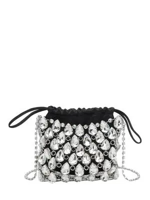 SELF-PORTRAIT Embellished Mini Handbag - Silver