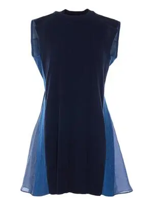 Sacai Denim Knit Dress - Black
