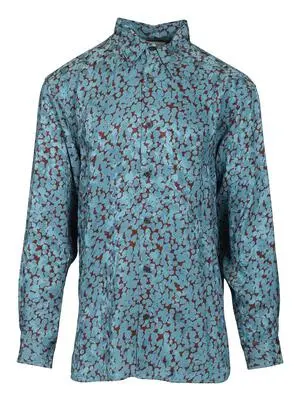 Dries Van Noten Dries Van Noten Men Shiny Satin Shirt Multicolor