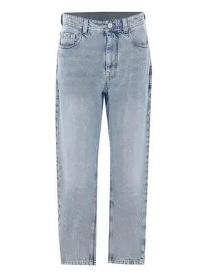 Brunello Cucinelli Baggy Tapered Fit Denim Trousers - Blue