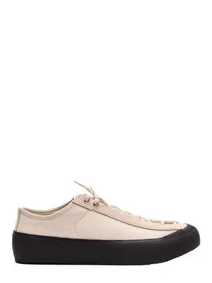 Stone Island Suede And Leather Sneakers Made In Italy - Cream