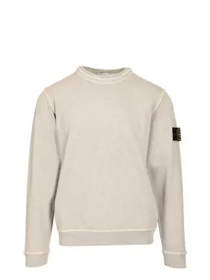 Stone Island STONE ISLAND Malfilé Cotton Crewneck Sweatshirt With 'OLD' Treatment Gray