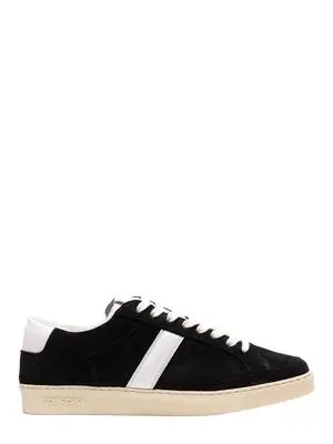 TOM FORD Suede And Leather Sneakers - Black