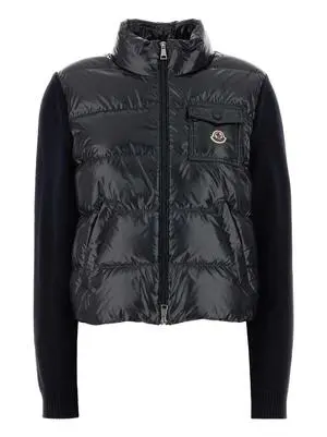 Moncler Midnight Wool And Down Jacket - Blue