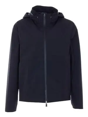 Herno Long Sleeve Zip Up Hooded Jacket - Black