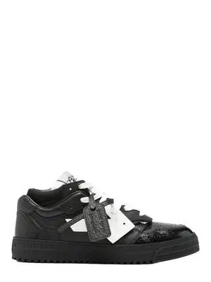 Off-White Arrow Motif Perforated Lace-up Trainers - Black