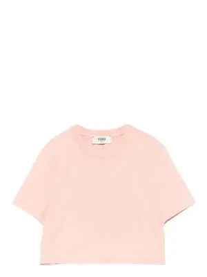 Fendi 3d Roma Cropped T-shirt - Multicolor