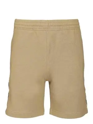 Burberry Cotton Shorts With Check Trim - Cream