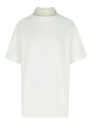 MAISON MARGIELA Cotton Shirt With Contrasting Stripe - White