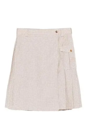 Miu Miu Cotton Check Skirt - Multicolor