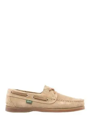 Paraboot Calf Suede Boat Shoes - Cream