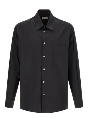 LEMAIRE Cotton And Silk Shirt - Black