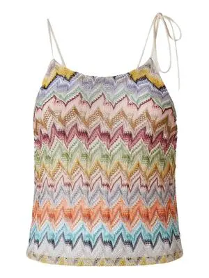 Missoni Sleeveless Twisted Neck Top - Multicolor