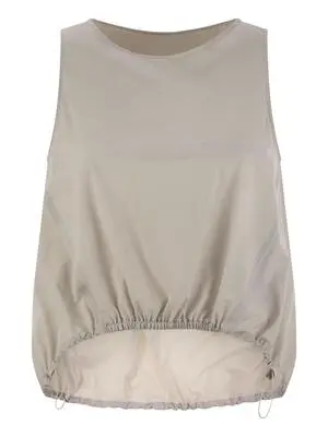 Herno Sleeveless Top With Drawstring Hem - White