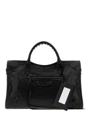 Balenciaga Leather Medium Le City Handbag - Black