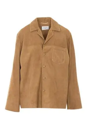 Saint Laurent Suede Jacket - Cream