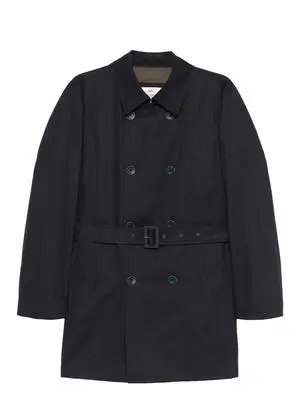 Herno HERNO Double-Breasted Trench Coat Blue