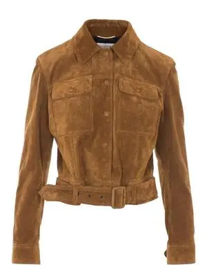 Saint Laurent Tailored Vintage Split Leather Jacket - Brown
