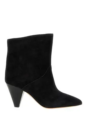 Isabel Marant Étoile Loline Suede Ankle Boots - Black