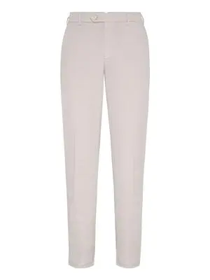 Brunello Cucinelli Garment Dyed Cotton Gabardine Trousers - Multicolor