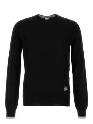 Loewe Wool Crew Neck Pullover - Black