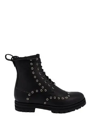 JIMMY CHOO Hannah Studded Leather Boots - Black