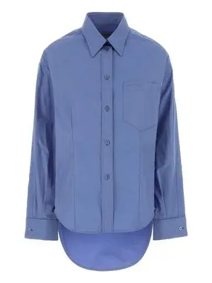 Balenciaga Cerulean Poplin Shirt - Blue