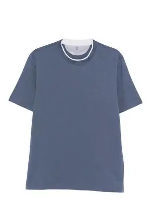 Brunello Cucinelli T-shirt With Faux-layering - Multicolor