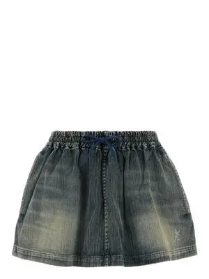 Balenciaga BALENCIAGA Denim Mini Skirt With Drawstring Waist Blue