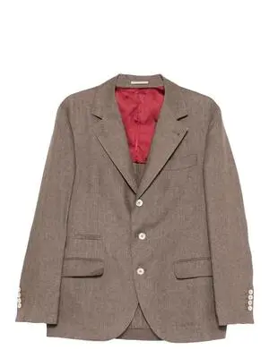 Brunello Cucinelli Linen Deconstructed Blazer - Multicolor