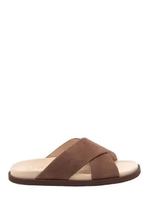 Brunello Cucinelli Leather Crossover Strap Sandals - Multicolor