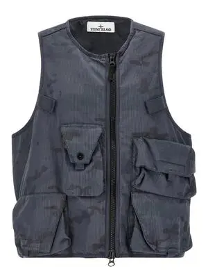 STONE ISLAND STONE ISLAND Camouflage Print Utility Vest