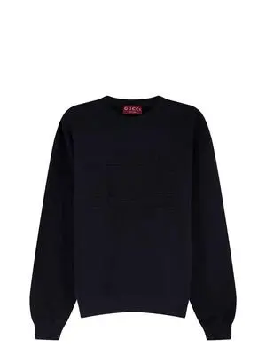 Gucci Cotton Sweatshirt With Embossed Logo - Multicolor