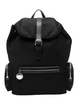 Stella McCartney Backpack With Logo Charm - Black